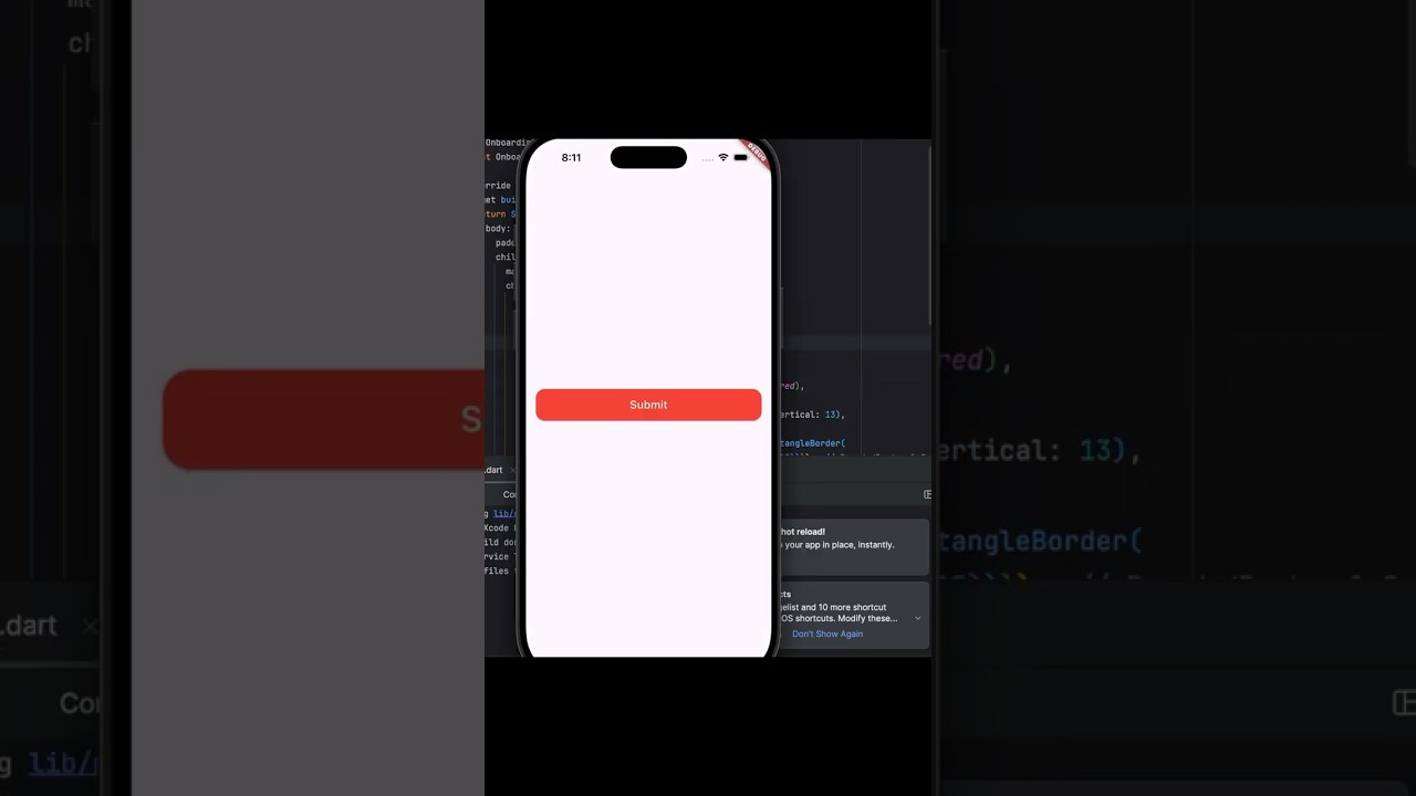 Flutter Tutorial: Create a Responsive Rounded Button (Beginner) #Flutter #FlutterDev #FlutterTutoria