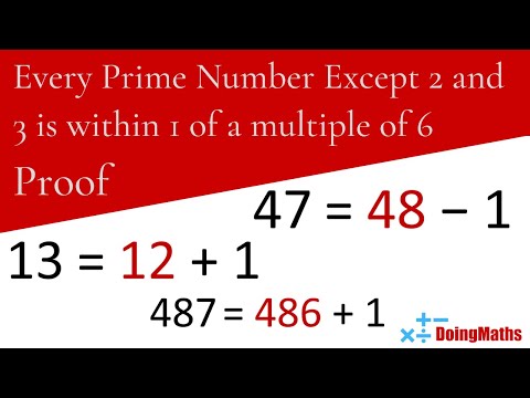 Every Prime Number Except 2 and 3 is Within 1 of a Multiple of 6 - Proof