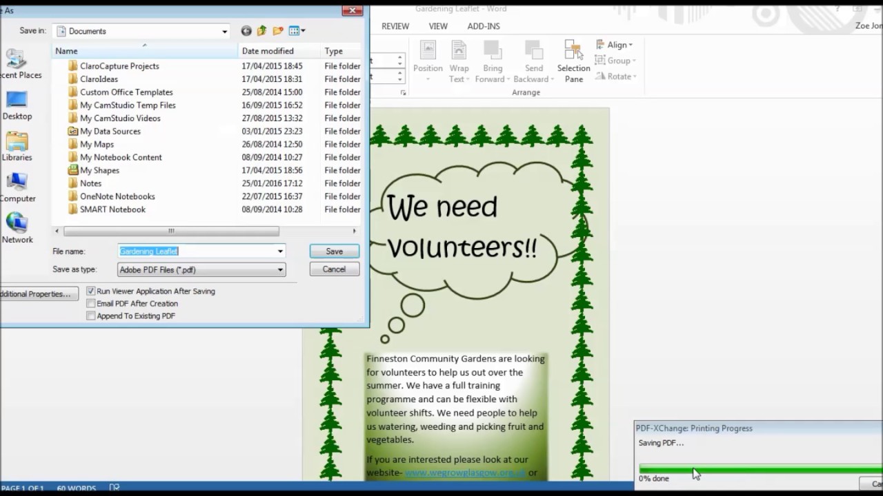Word 16- Converting to a PDF | ICT