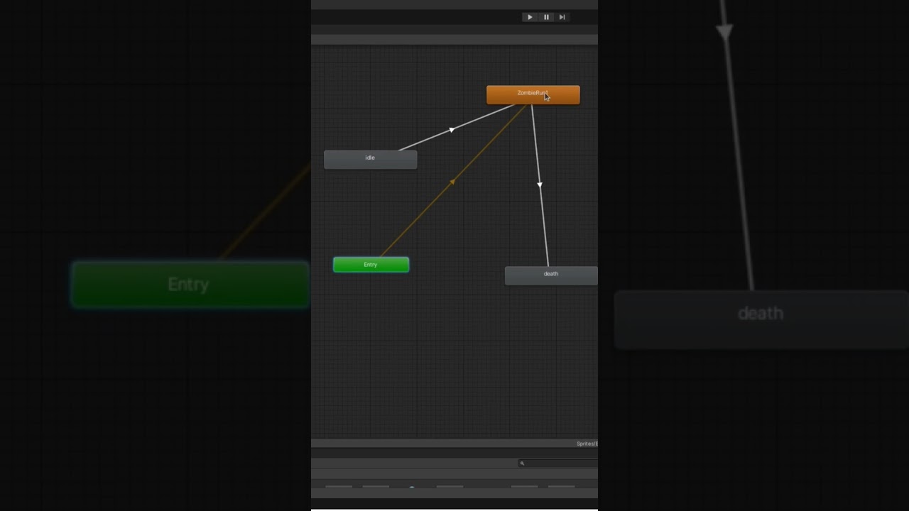How To Change Entry State Of Animation In Unity Animator #gamedesign #coding #unity