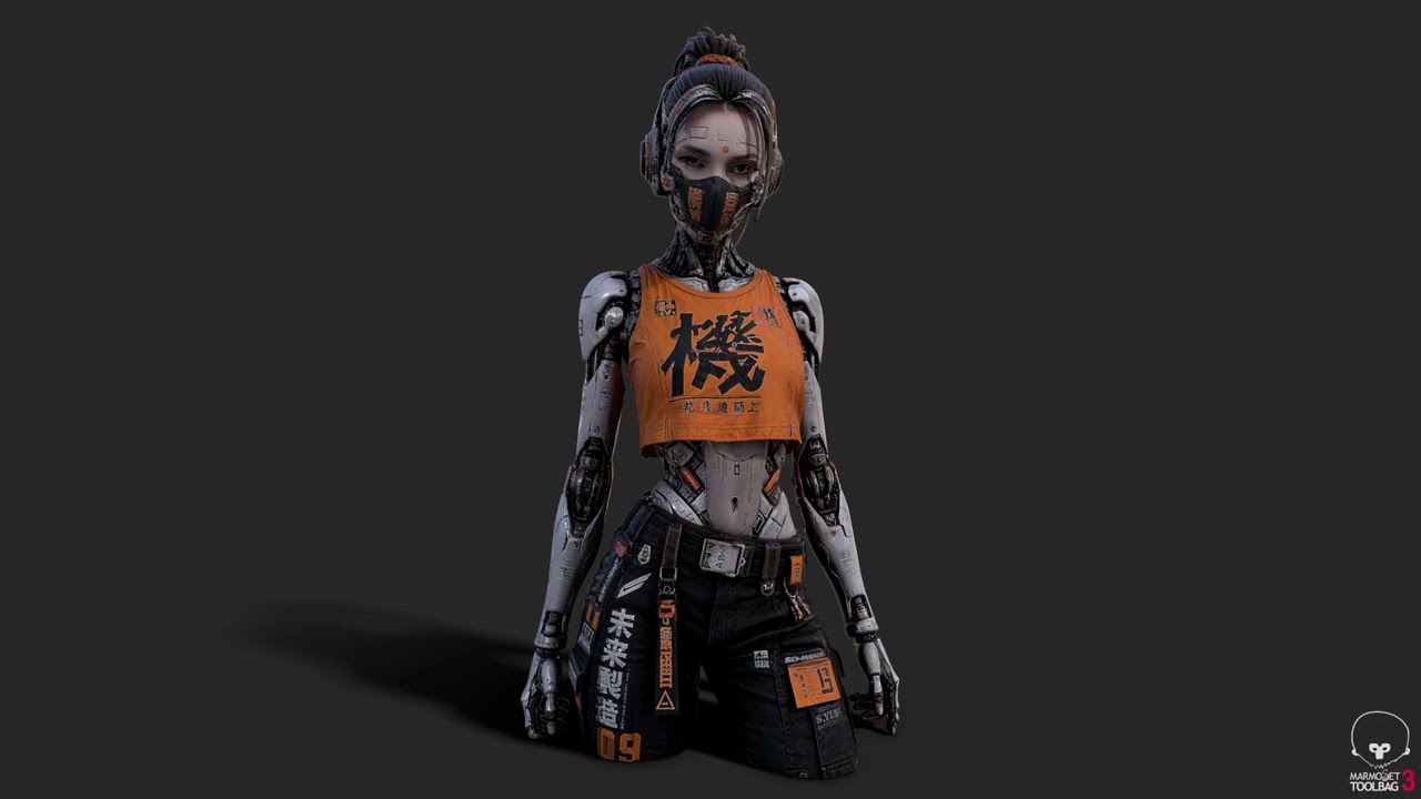 Cyborg Ghost Shell High Detail 3D model