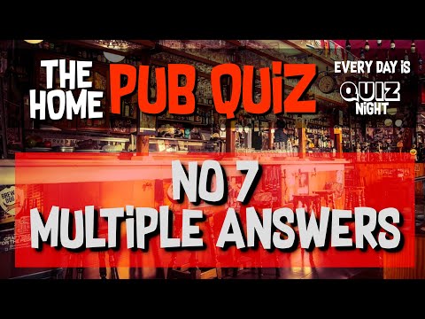 20 GREAT PUB QUIZ QUESTIONS ON GENERAL KNOWLEDGE TRIVIA NO.7 BAR TRIVIA #quiz #pubquiz #trivia