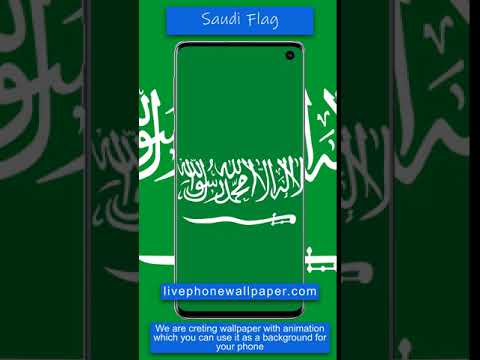 Saudiโs Flag live Iphone / Android wallpaper WL40 showcase