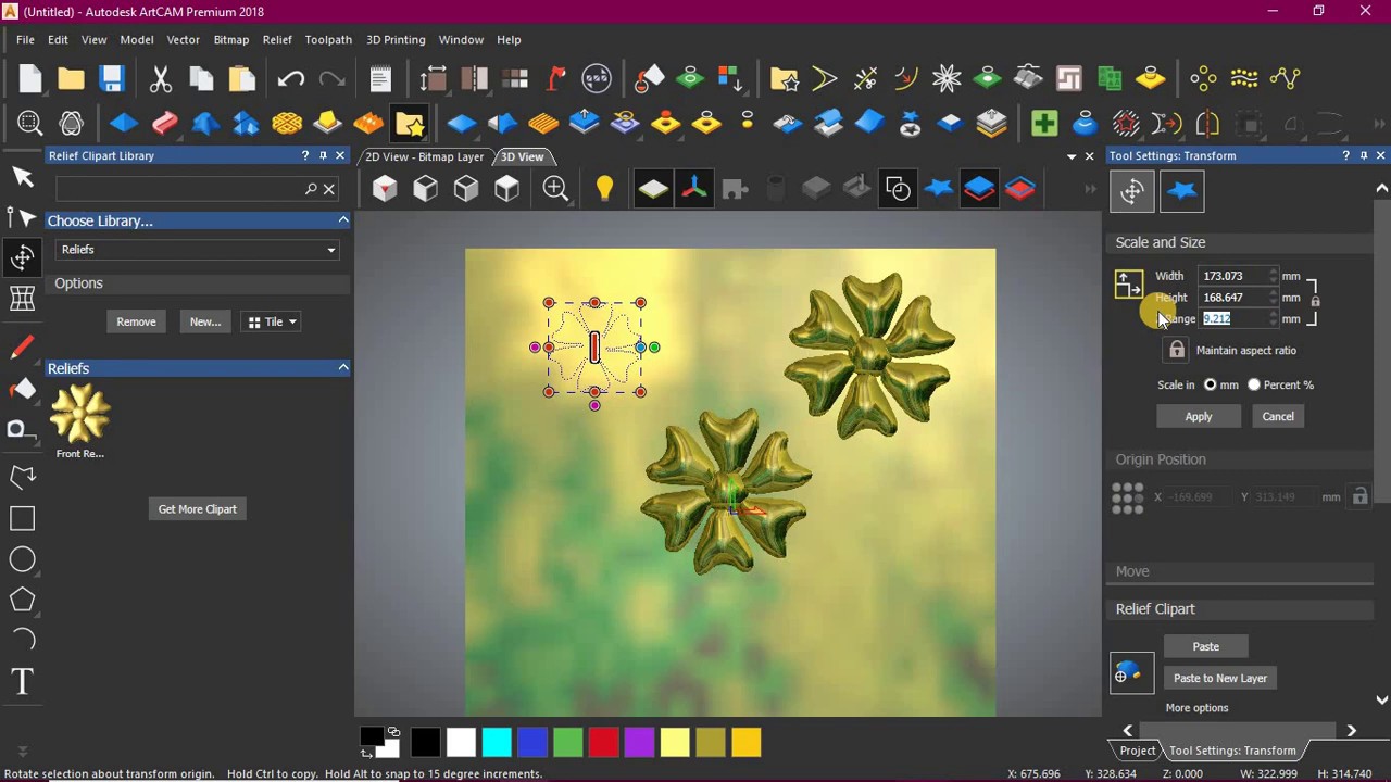Artcam Relief and Clip Art I Artcam Tutorial