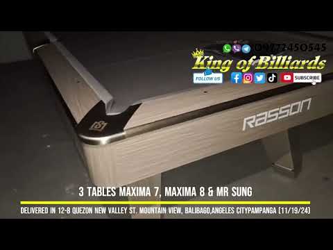 3 TABLES MAXIMA 7, MAXIMA 8 & MR SUNG DELIVERED IN MOUNTAIN VIEW, BALIBAGO,ANGELES CITY