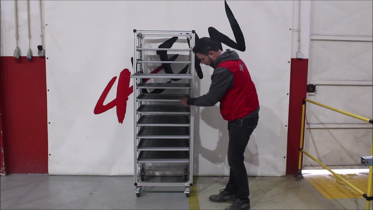 Lean Manufacturing - 4Lean - ESD Rack - drawer slide with interlock system