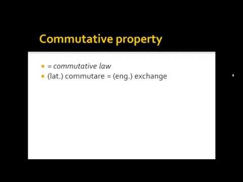 What is the commutative property?