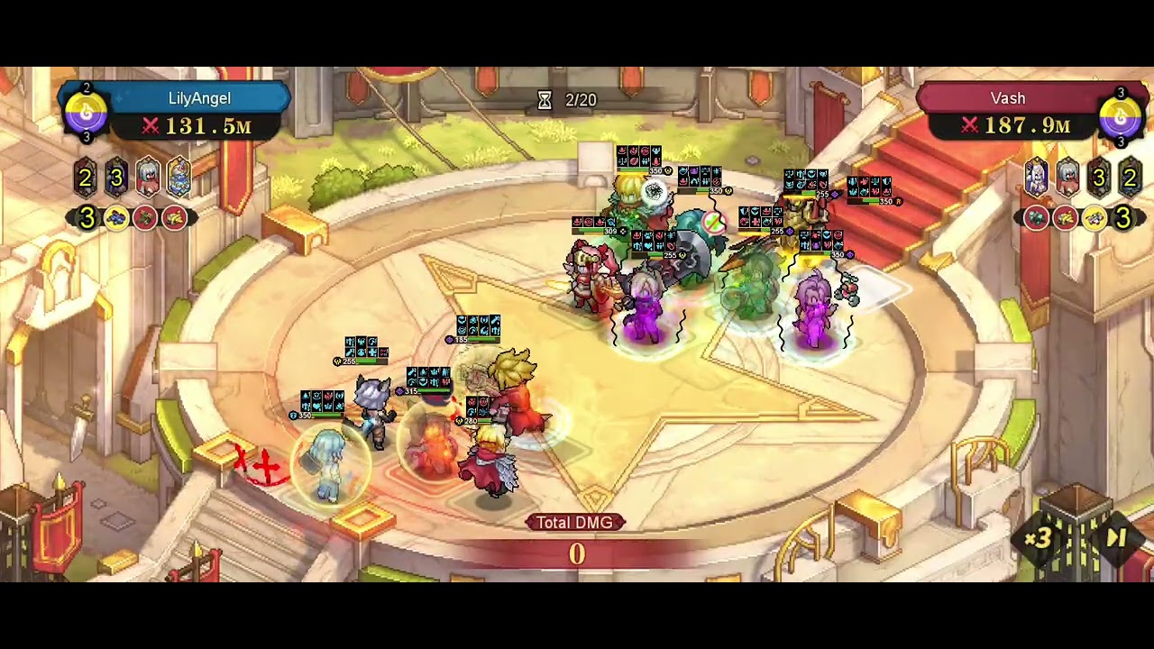 Realms of Pixel Strong Meta Team! LilyAngel VS Vash 