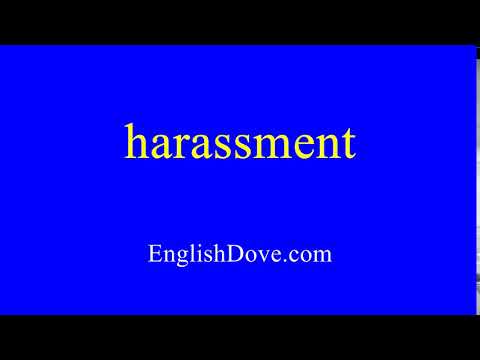 How to pronounce harassment in American English.