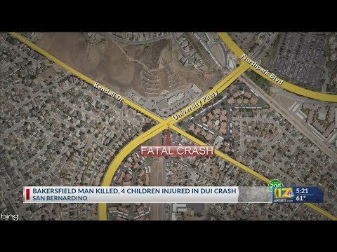 Bakersfield man killed, 4 children seriously injured in DUI crash in San Bernardino