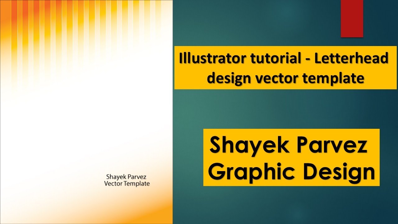 Adobe Illustrator tutorial   Letterhead design vector template