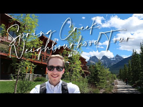 Spring Creek Canmore - Neighbourhood Tour (Alberta Canada Cute Mountain Town)