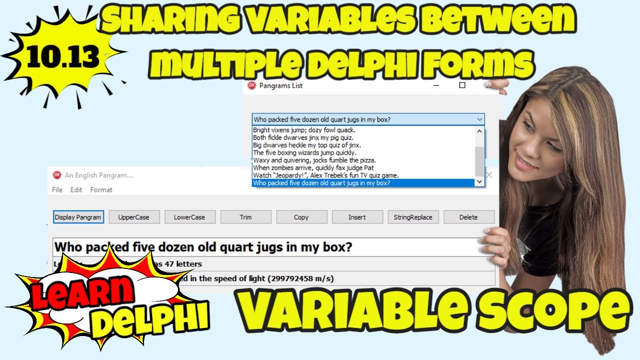 Delphi Programming Tutorial | Module 10.13 | Sharing Variables Between Multiple Forms in Delphi