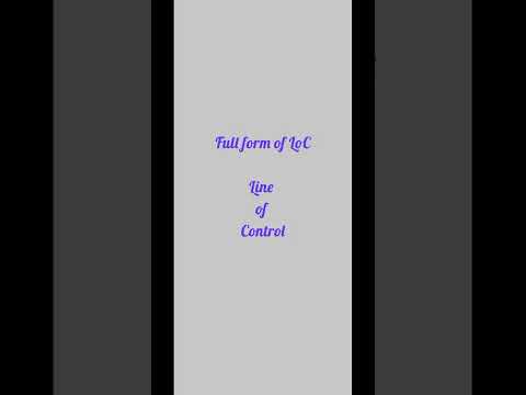 Full form of LoC ?