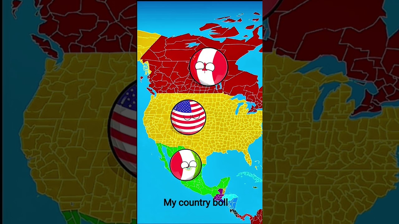 Ohio saved USA from Canada and Mexico Countries in a Nutshell 🔥🔥#shorts  #countryballs #geography