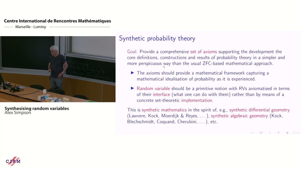 Alex Simpson: Synthesising random variables