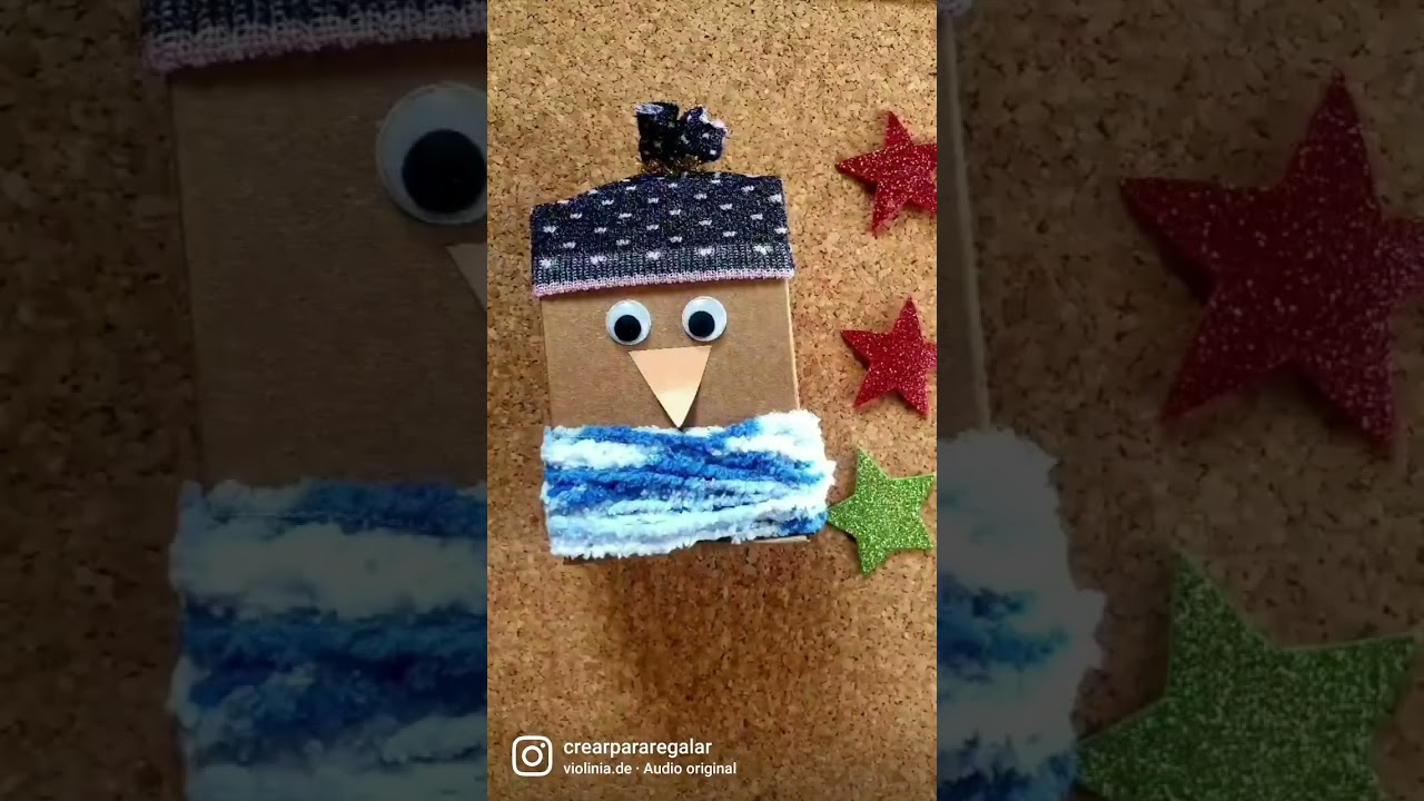 5 ideas para decorar una caja de cartón para Navidad. Manualidades para niños. Regalos creativos.