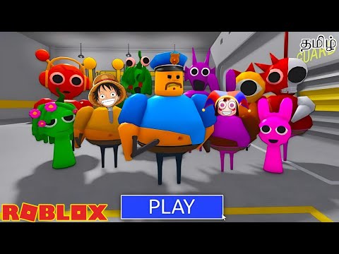Roblox Sprunki Barry's Prison Run Gameplay in Tamil | Earth Gamer