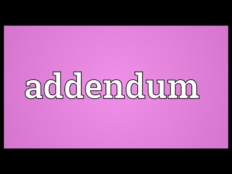 Addendum Meaning