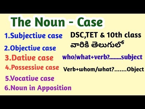 The Noun- Case in english grammar for DSC,TET & ALL COMPETITIVE EXAMS