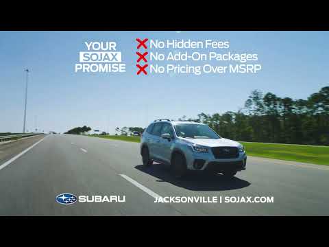 THE SOJAX PROMISE - NEVER ABOVE MSRP, UPFRONT PRICING WITH NO HIDDEN FEES OR ADD-ONS
