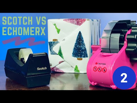 Gift Wrapping - Scotch Tape Dispenser vs. Echomerx Multi-roll Heat Tape Dispenser
