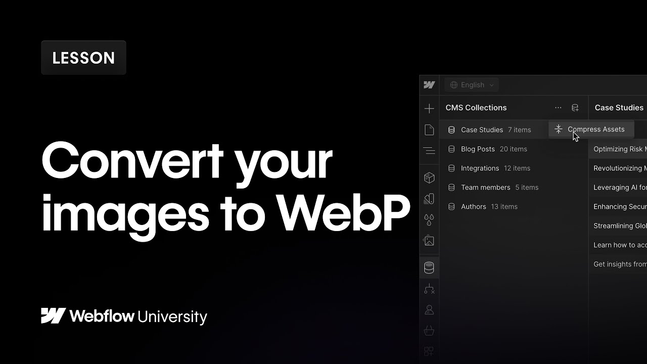 Convert all your images to WebP in Webflow
