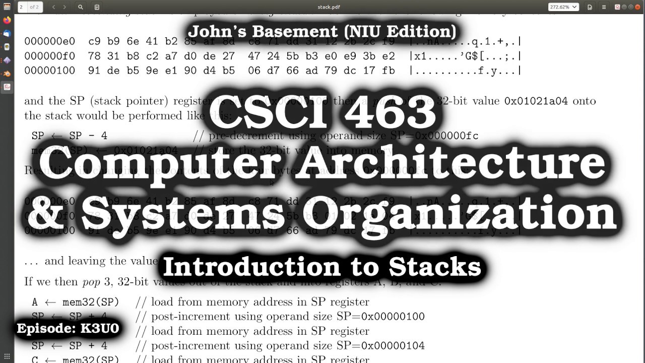 Introduction to Stacks (K3U0-NIU-463)
