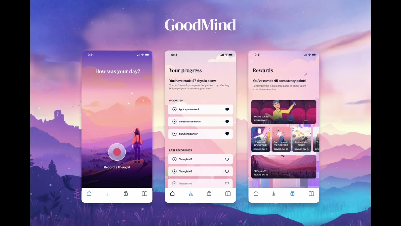 Good Mind - Wellness app (UI UX)