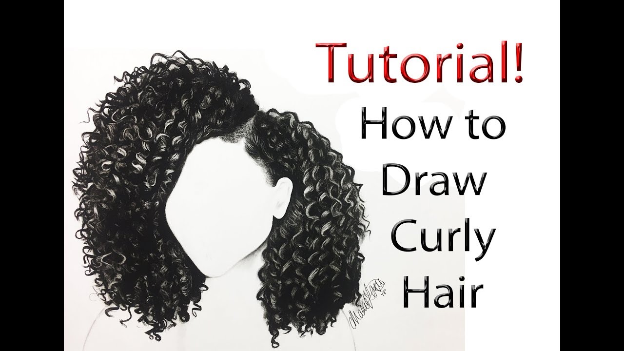 How to draw Curly Hair (from start to finish) tutorial
