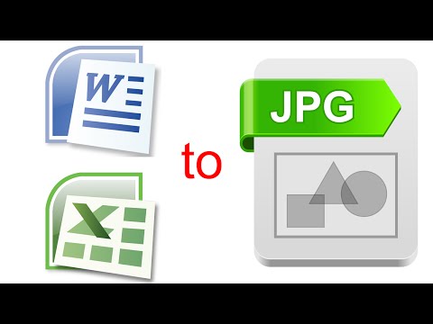 How to Convert Word and Excel to JPEG