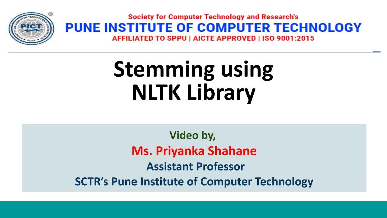 Stemming using NLTK Library