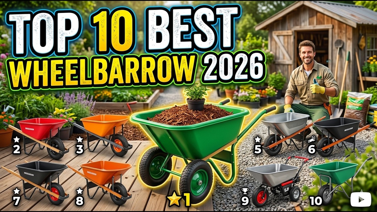 Top 10 Best Wheelbarrow 2026 🚜 Heavy Duty Garden & Construction Picks.