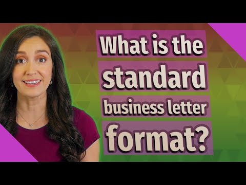 What is the standard business letter format?