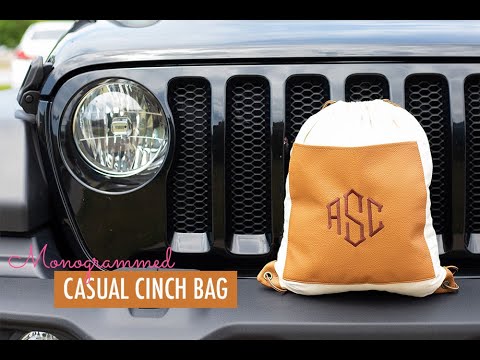 Monogrammed Casual Cinch Bag