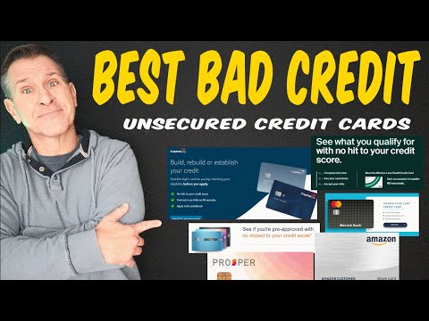 BEST Credit Cards for Bad Credit 2025 - Unsecured Credit Cards for Low Credit Scores