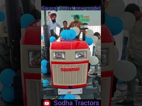 new swaraj 744 xt test drive in showroom #swaraj #tractor #shorts