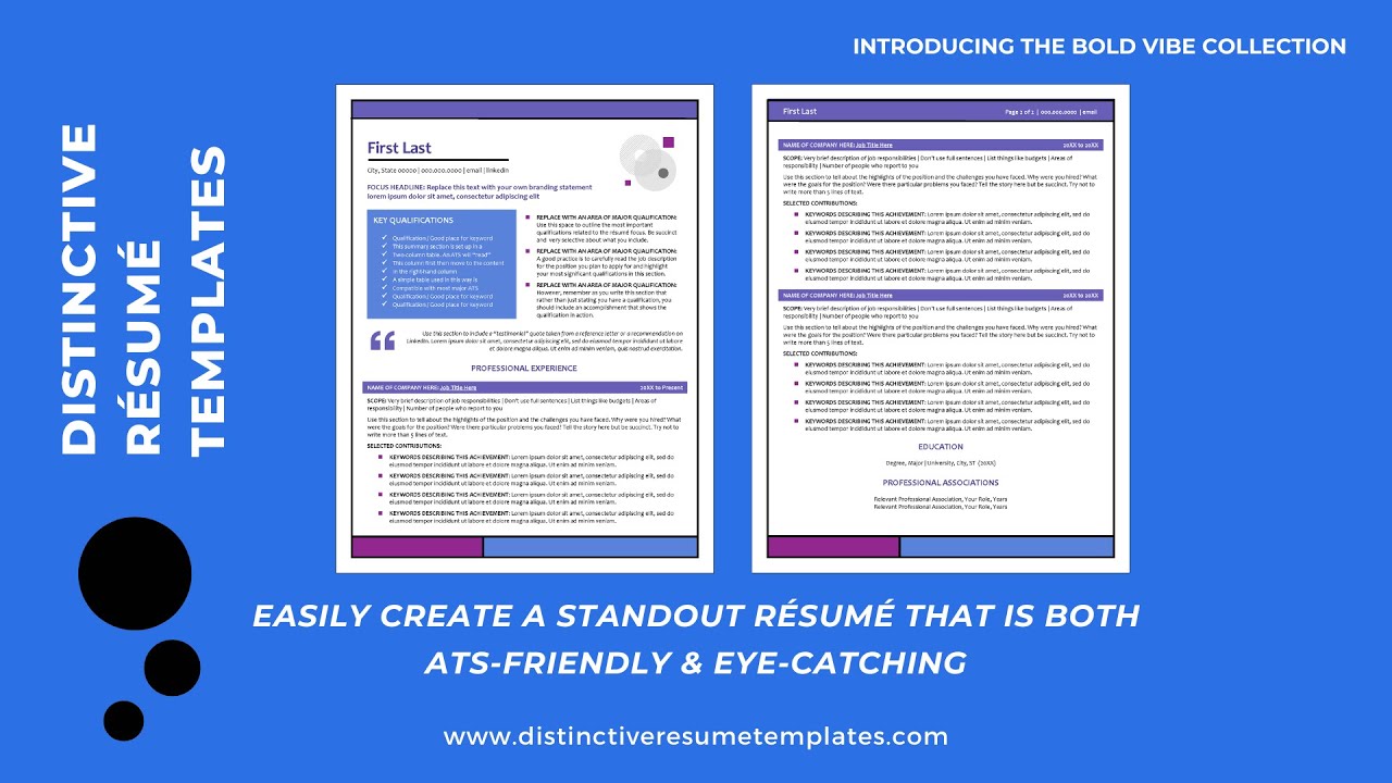 Transform Your Resume Easily With This Creative Resume Template From the Bold Vibe Collection