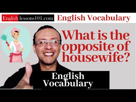 English Vocabulary: What is the opposite of housewife? #english #englishlessons #englishvocabulary