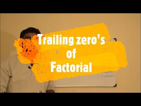 Trailing Zeros of Factorial || Tamil || Dhronaalaya