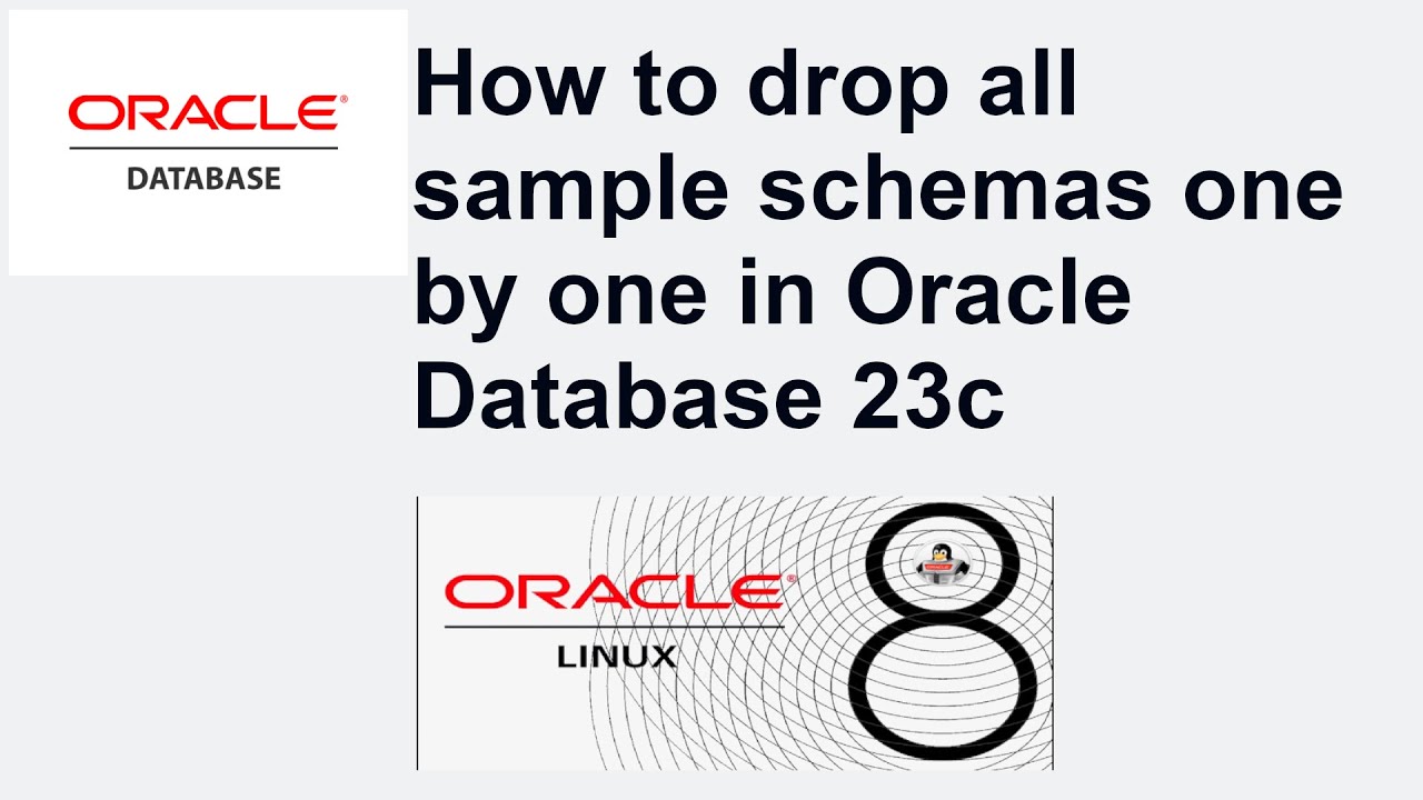 How to drop all sample schemas one by one in Oracle Database 23c FREE