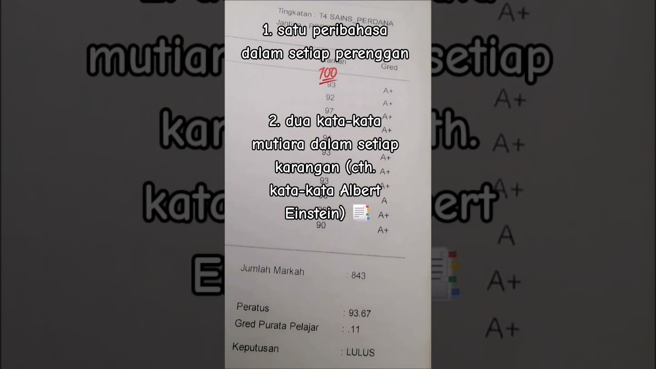 cara skor A+ dalam karangan BM SPM 📝