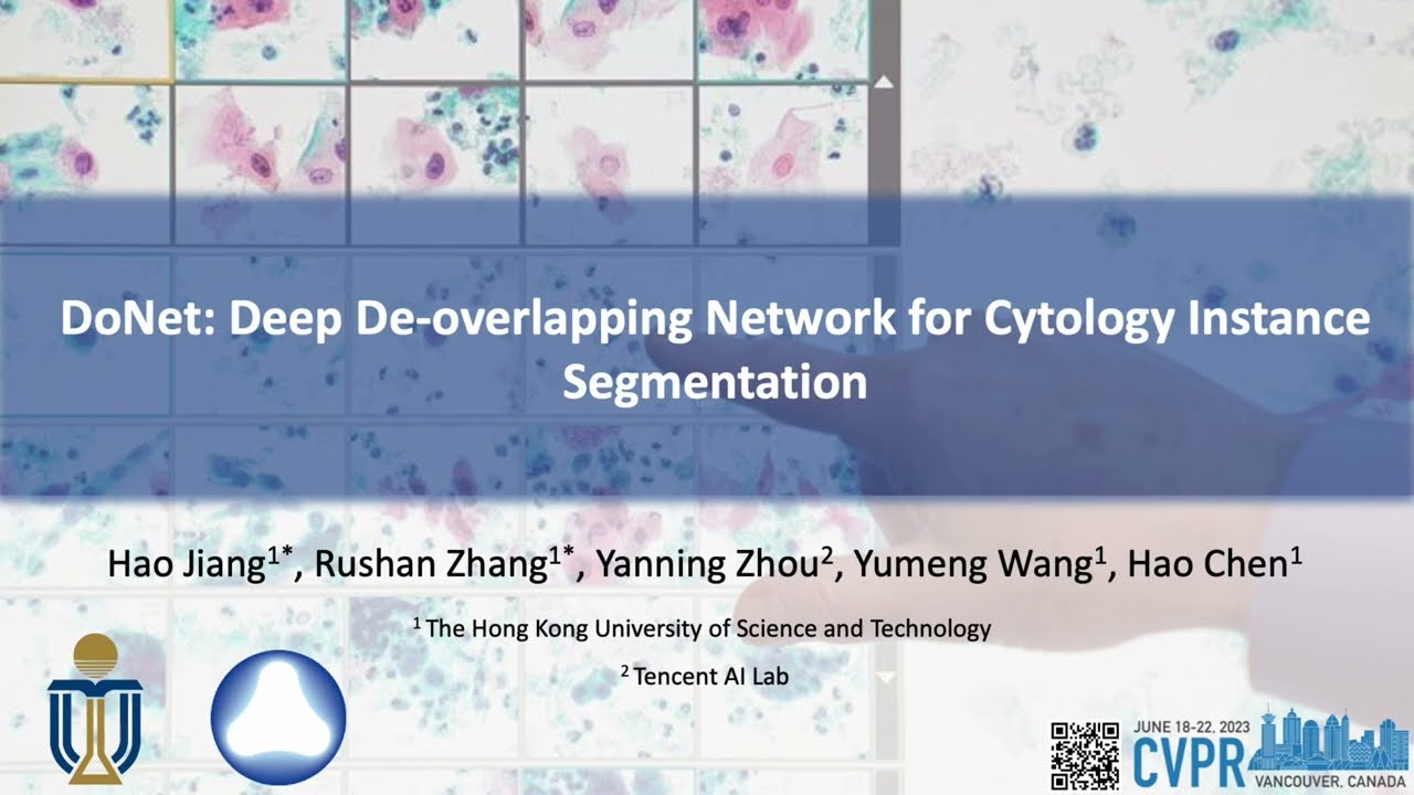 CVPR2023 DoNet: Deep De-overlapping Network for Cytology Instance Segmentation