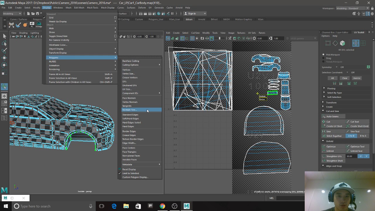 Maya 2017 Tutorial: Display Polycount