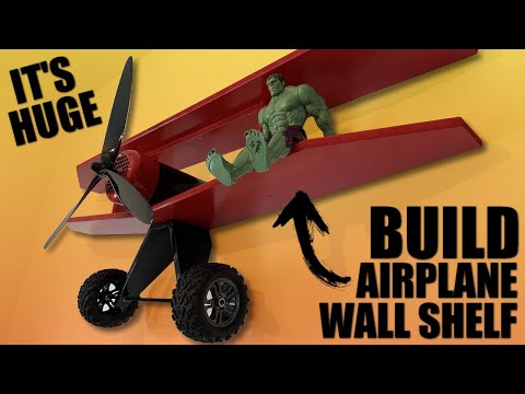 How to Build a Airplane Wall Shelf for kids room - 100% DIY