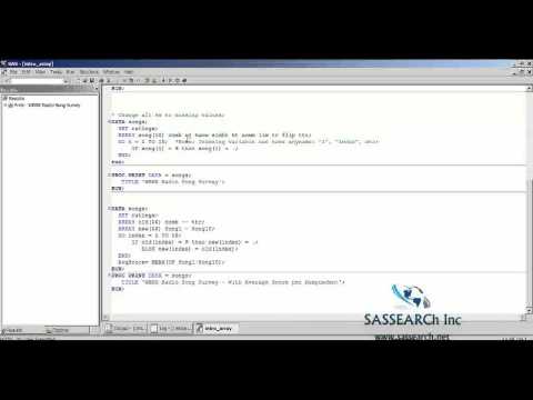 Base SAS Programming - Lesson 1- Intro to Arrays in SAS