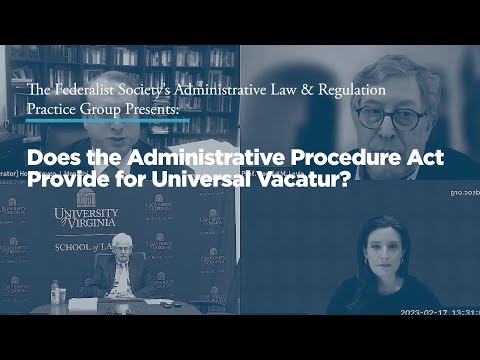 Does the Administrative Procedure Act Provide for Universal Vacatur?