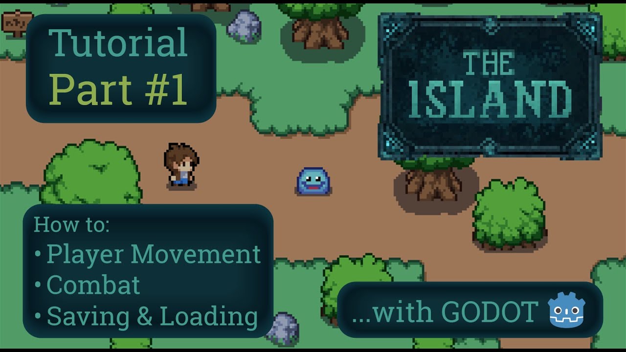 Godot RPG Tutorial – Part 1: Better Movement, Combat, Saving & Loading, New Sprites!