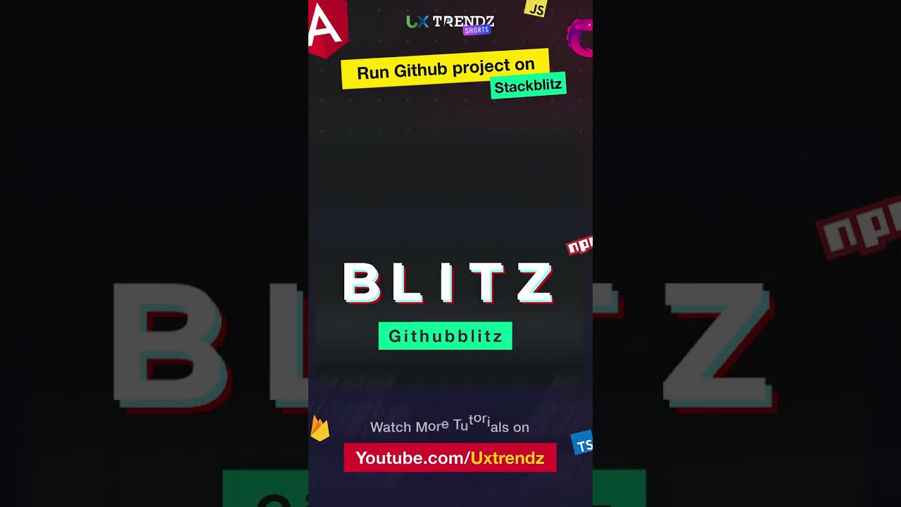 🚀 Run Github project on STACKBLITZ.  #githubblitz #shorts (2023)