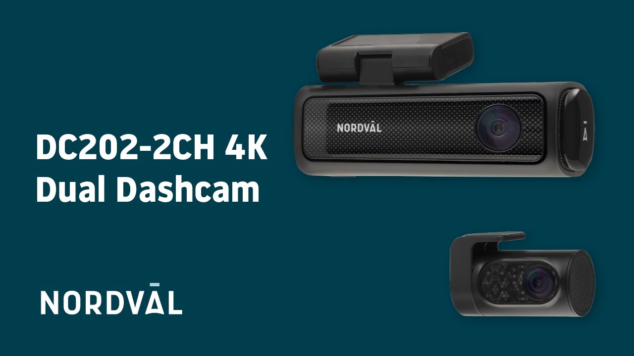 Nordval Dashcam 4K DC202-2CH 64GB - Kamera Express